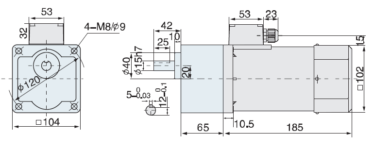 6IK120GU-CF-6GU_K, Мотор-редутор 120 Вт, 220В • Приводні системи